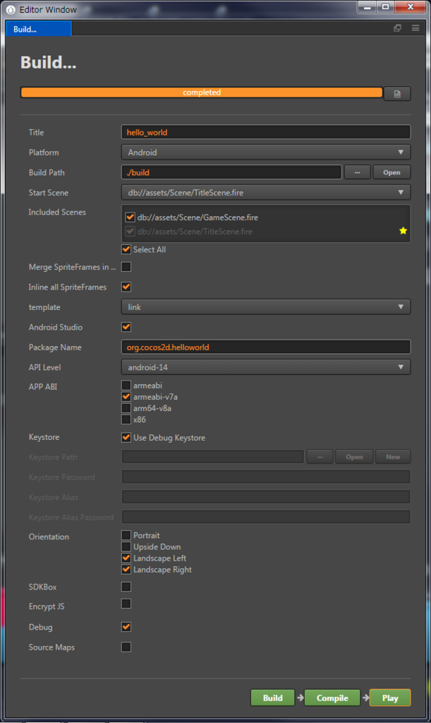 Cocos Creator Android Build - hayateasdf