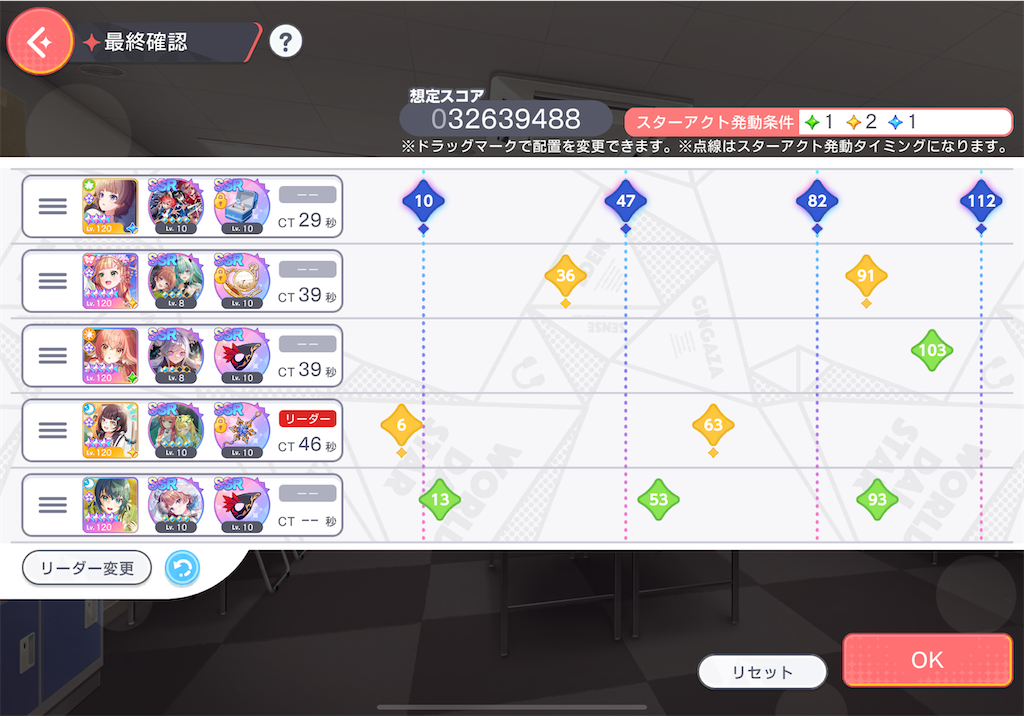 ユメステ オーディション1-100 ☆3クリア編成 - りゅーの備忘録