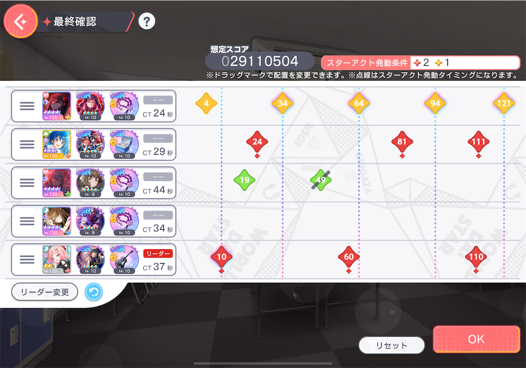 ユメステ オーディション1-100 ☆3クリア編成 - りゅーの備忘録