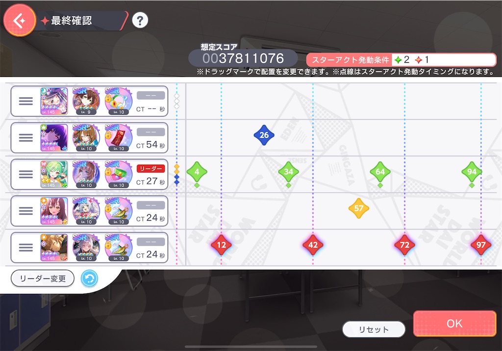 ユメステ オーディション1-100 ☆3クリア編成 - りゅーの備忘録