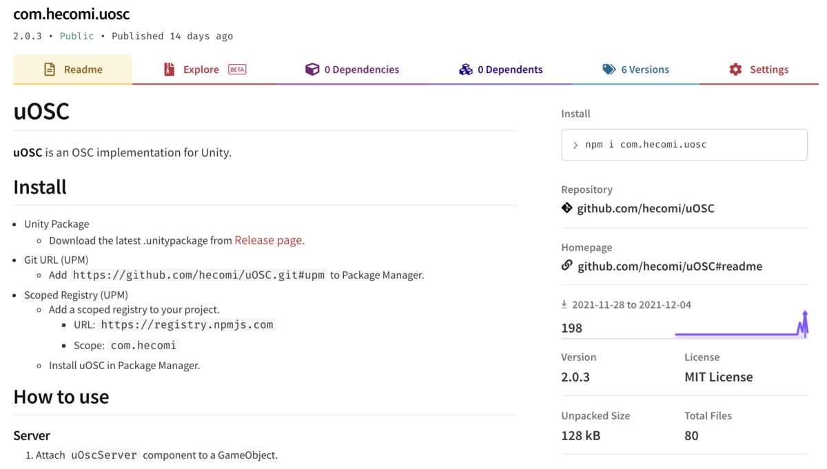Unity で自作ライブラリの Package Manager / Scoped Registry 対応をしてみた - 凹みTips