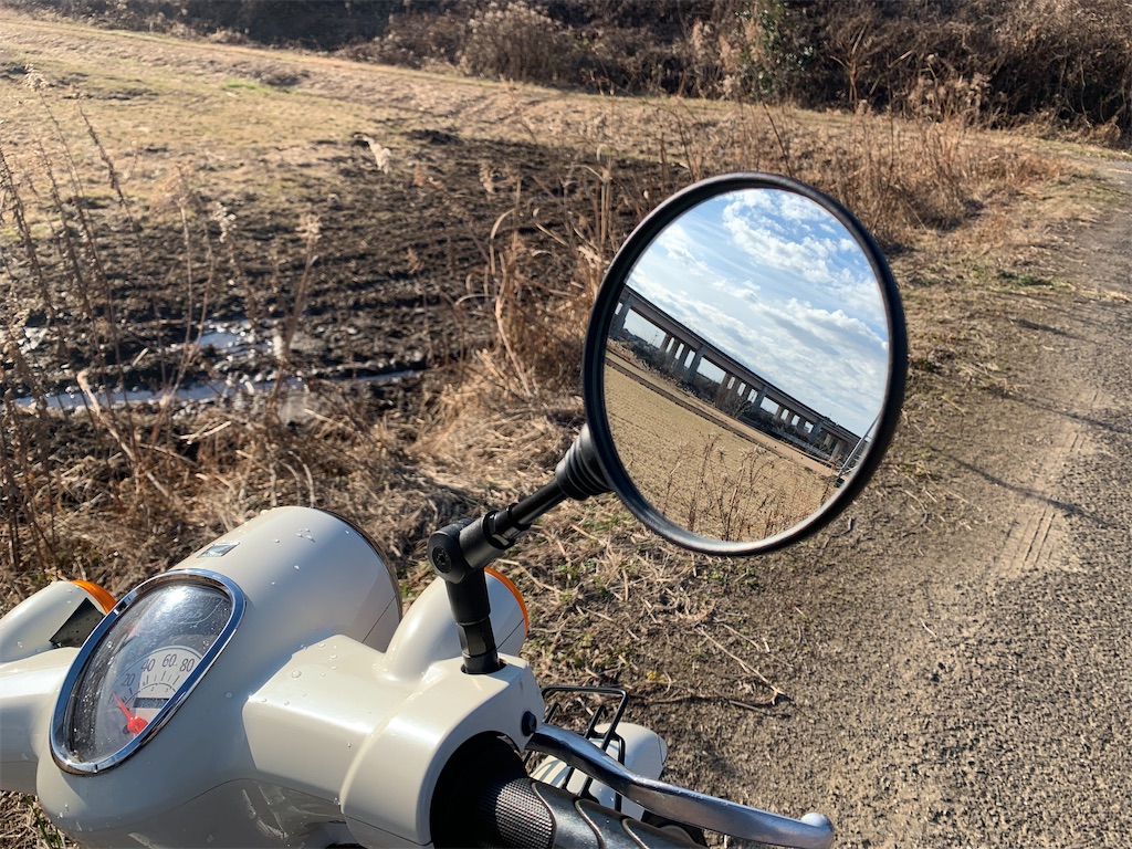 スーパーカブ110の右ミラーをKenimotoの可倒ミラーに変更してみた - 下総二輪日記
