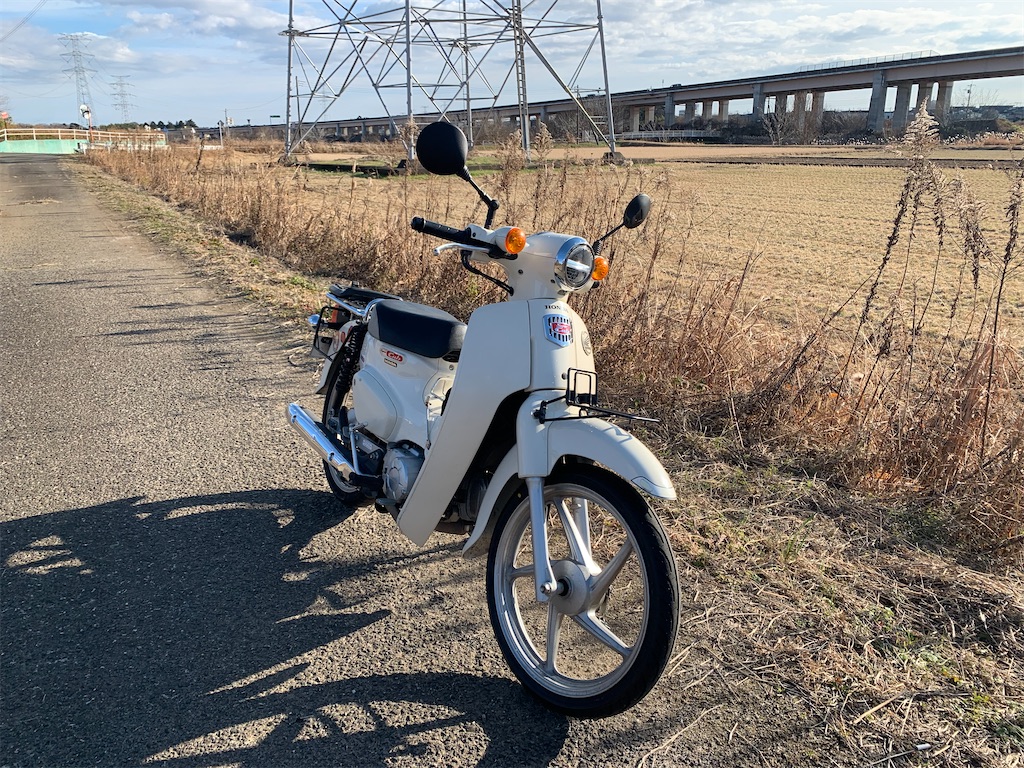 スーパーカブ110の右ミラーをKenimotoの可倒ミラーに変更してみた - 下総二輪日記