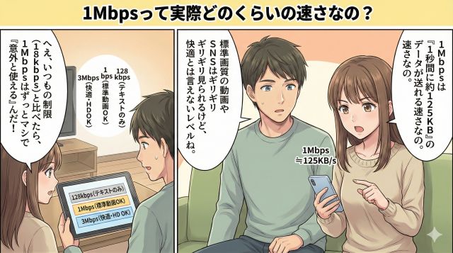 1Mbpsってどのくらいの速さ？通信制限後にできること・できないことを徹底解説 - まいにちのヒント帖