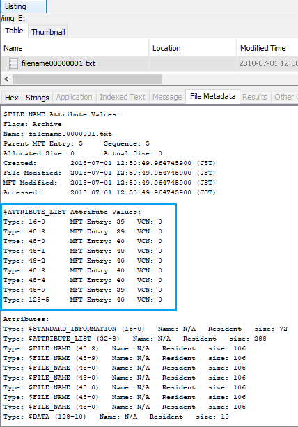 $MFT と $ATTRIBUTE_LIST - @port139 Blog