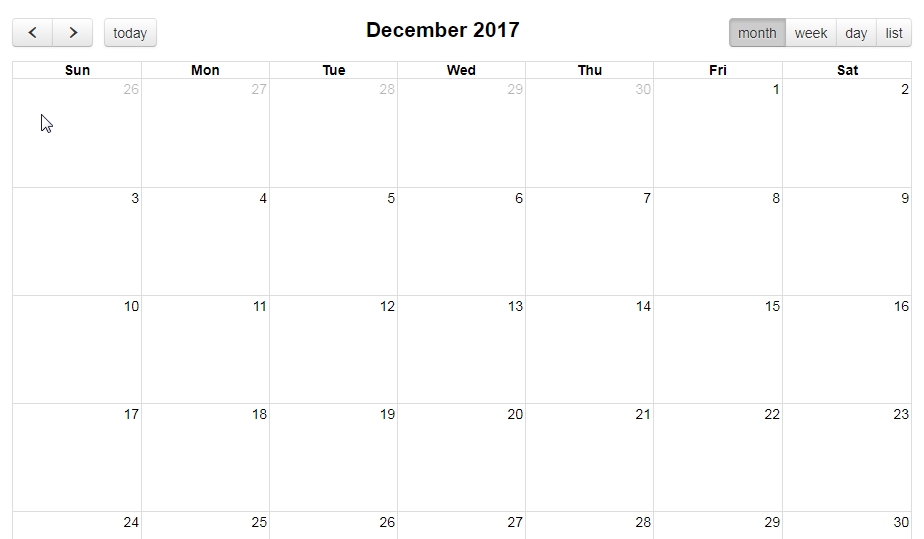JavaScript_FullCalendarでカレンダー表示しました。 - zashii-1434