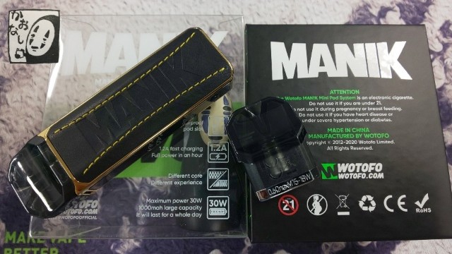 MANIK MINI POD SYSTEM by wotofo - ひのき屋べいぷ帳