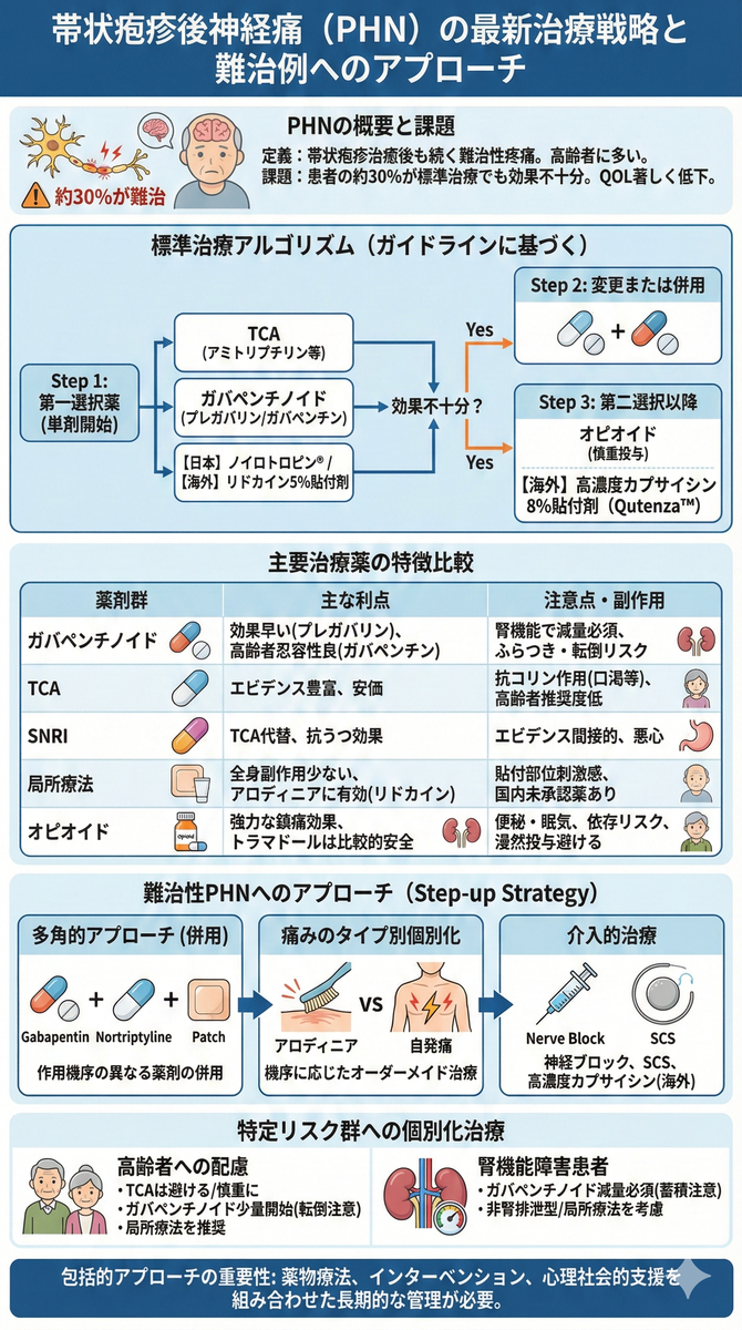帯状疱疹後神経痛（PHN）の最新治療戦略と難治例へのアプローチ - 医知創造ラボ ～脳神経内科医がAIで紡ぐ最新医療情報～