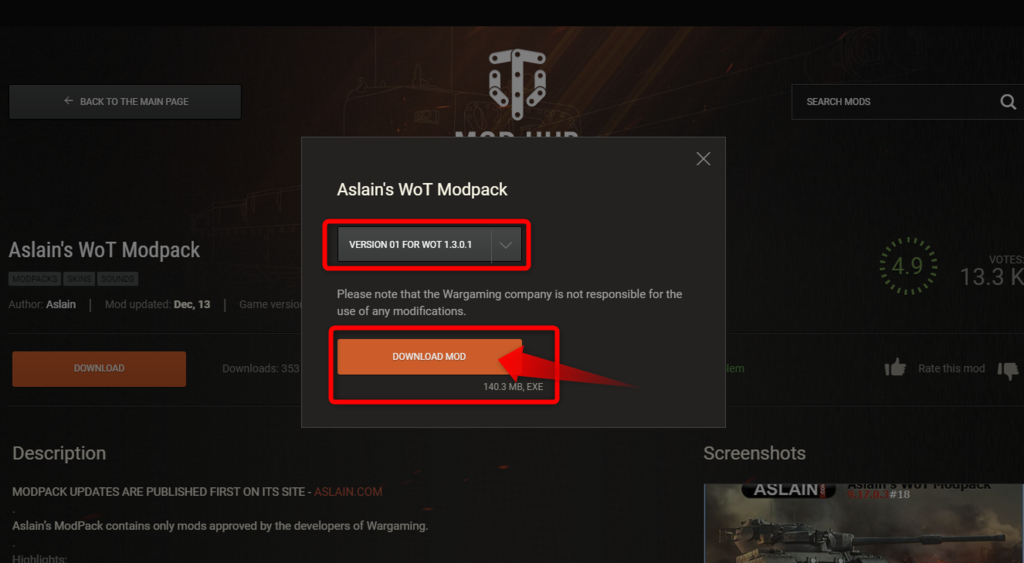 【WOT】 Aslain's WoT ModPack導入方法とオススメ設定 【1.3.0.1_01】 - hirolog123のwot備忘録