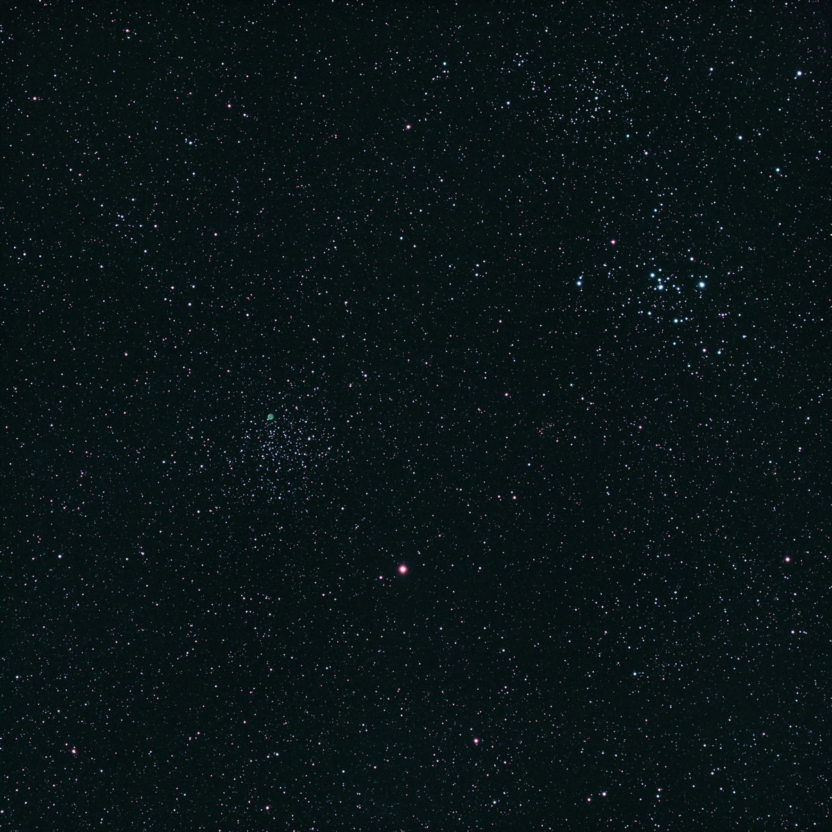 20210101 2021年撮り初め - M46,M47,NGC2438 - お気楽天体観測