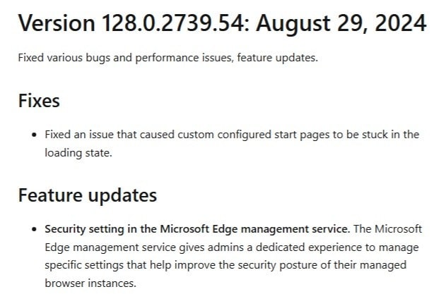Microsoft Edge Stable チャンネルに バージョン 128.0.2739.54 が降りてきました。 - 私のPC自作部屋