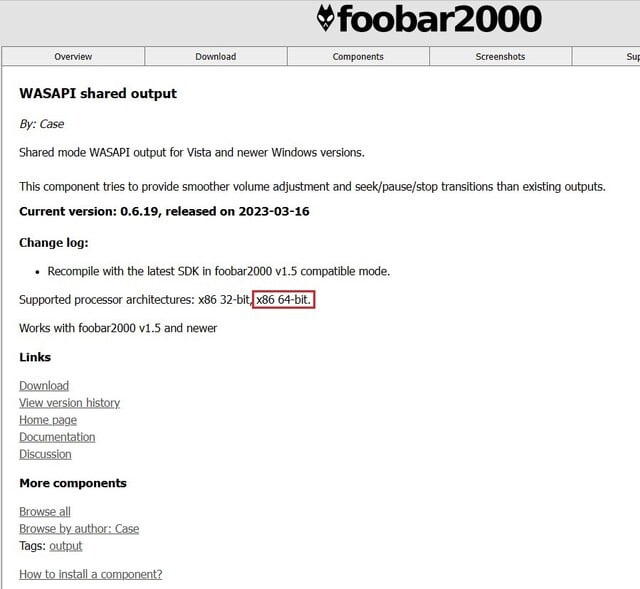 foobar2000 v2.0 に WASAPI、ASIO コンポーネントをインストールしてみました。 - 私のPC自作部屋