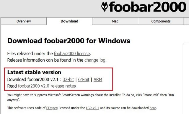 foobar2000 stable version に 漸く v2.1 がリリースされました。 - 私のPC自作部屋