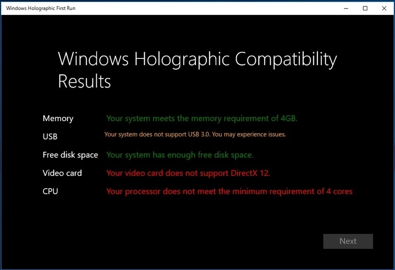 「Windows Holographic First Run」 を起動してみたのですが、なんかおかしいです。 - 私のPC自作部屋