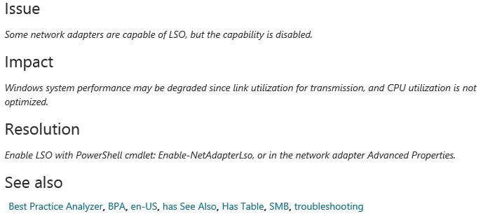 Windows Server2012 R2 で「 Large Send Offload(LSO)」 が無効になっているとの警告があり、有効にし ...