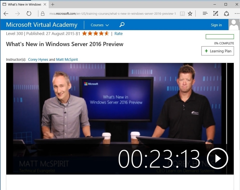 Windows Server 2016 Technical Preview 5 が出ました。 - 私のPC自作部屋