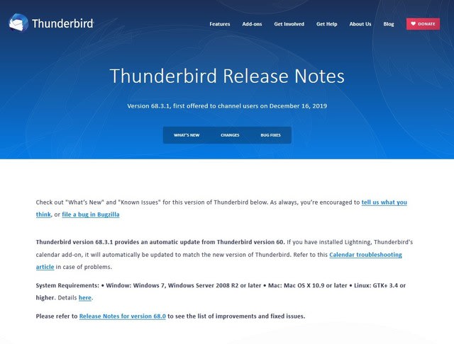 Thunderbird 68.3.1 がリリースされました。 - 私のPC自作部屋