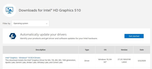 Intel HD Graphics 510 ドライバー Ver.27.20.100.8190 がリリースされました。 - 私のPC自作部屋