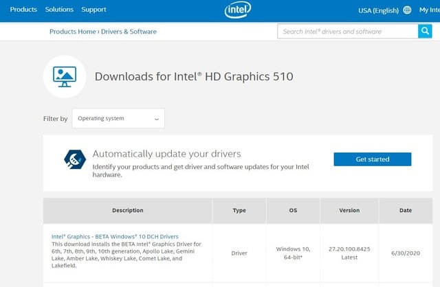 Intel Graphics - BETA Windows 10 DCH Deivers Version:27.20.100.8425 がリリースされました。 - 私のPC自作部屋
