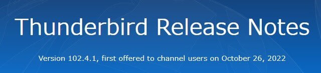 Thunderbird 102.4.1 がリリースされました。 - 私のPC自作部屋