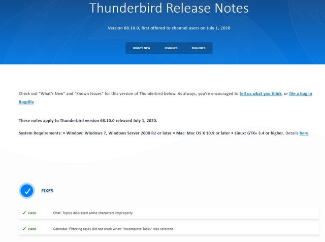 Thunderbird version 68.10.0 がリリースされました。 - 私のPC自作部屋