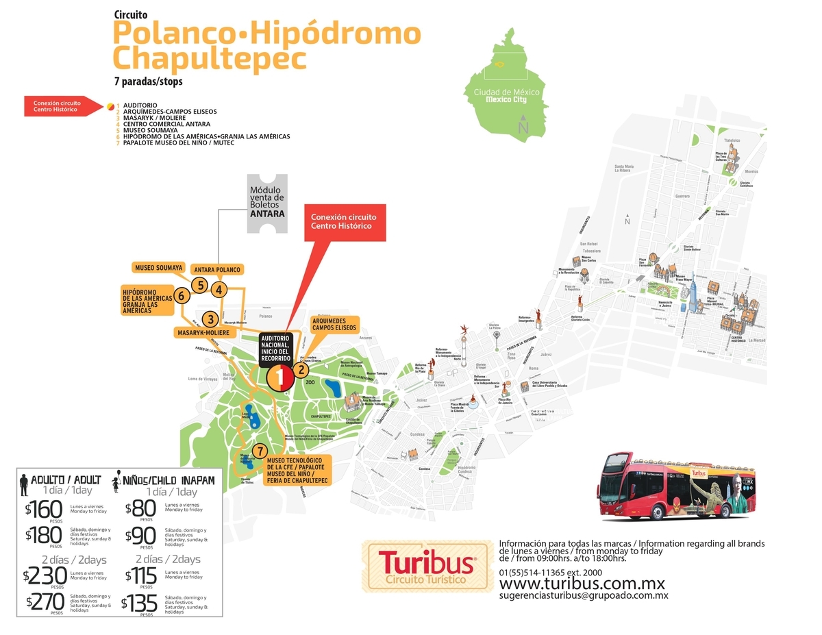 【TuriBus】メキシコシティの市内観光バスは”全コース制覇”ならオススメします！＋ルートマップ付き - tabiLog -気ままにひとり旅-