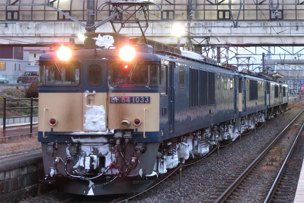 元旦恒例！EF64 4重連(8467レ)in南松本・松本・明科駅 - 特急上高地回遊81号