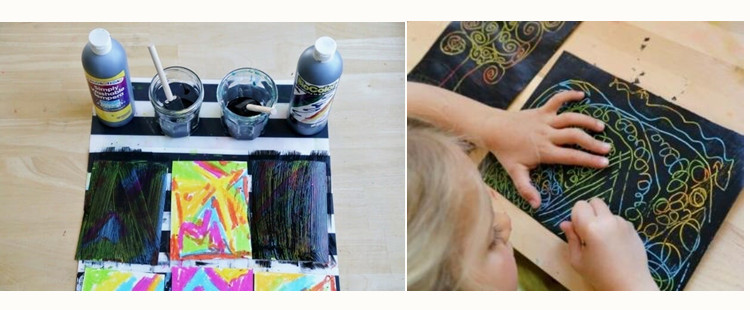DIY rainbow scratch art paper the easy way - hnarts’s blog