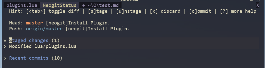 Neovimでのgit用プラグインneogit - たまにはvim