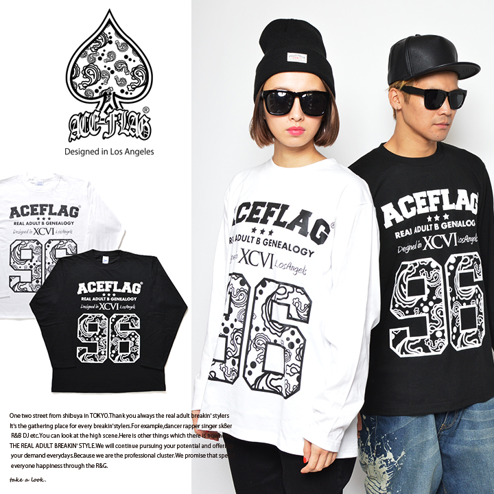 ≪96 PAISLEY NUMBERING L/S≫ エースフラッグ ACEFLAG 長袖 Tシャツ - honkauhaの日記