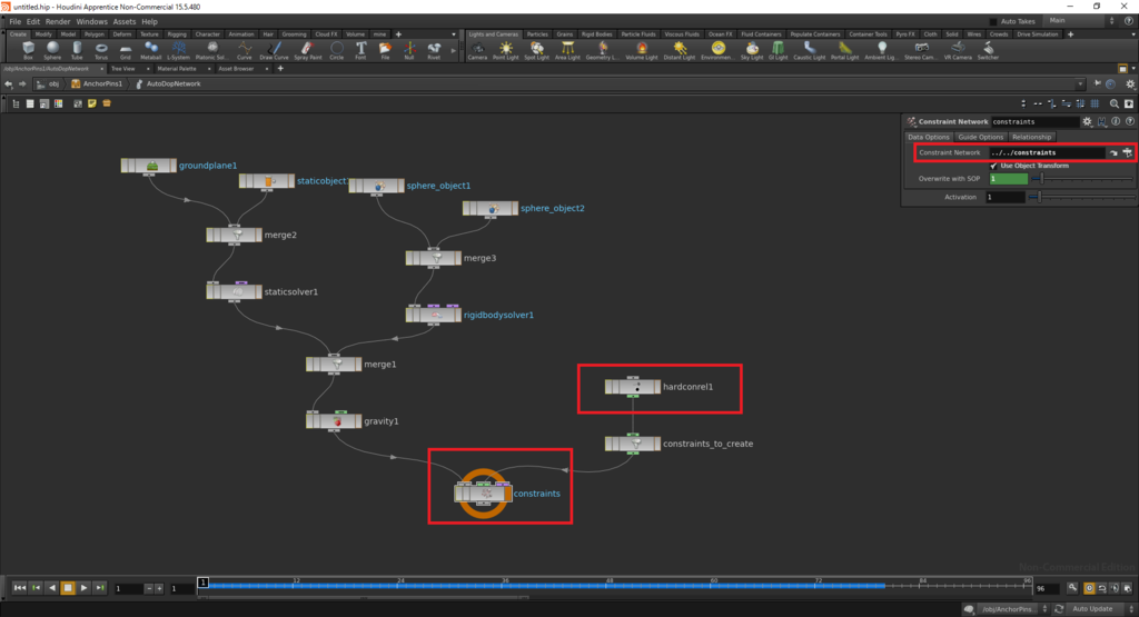 【サンプルファイル】Houdiniを知る constraintnetwork編 - Houdiniを学生が勉強してみた