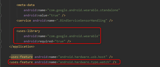 【Android】Error: missing feature: WATCH - 俺言語。