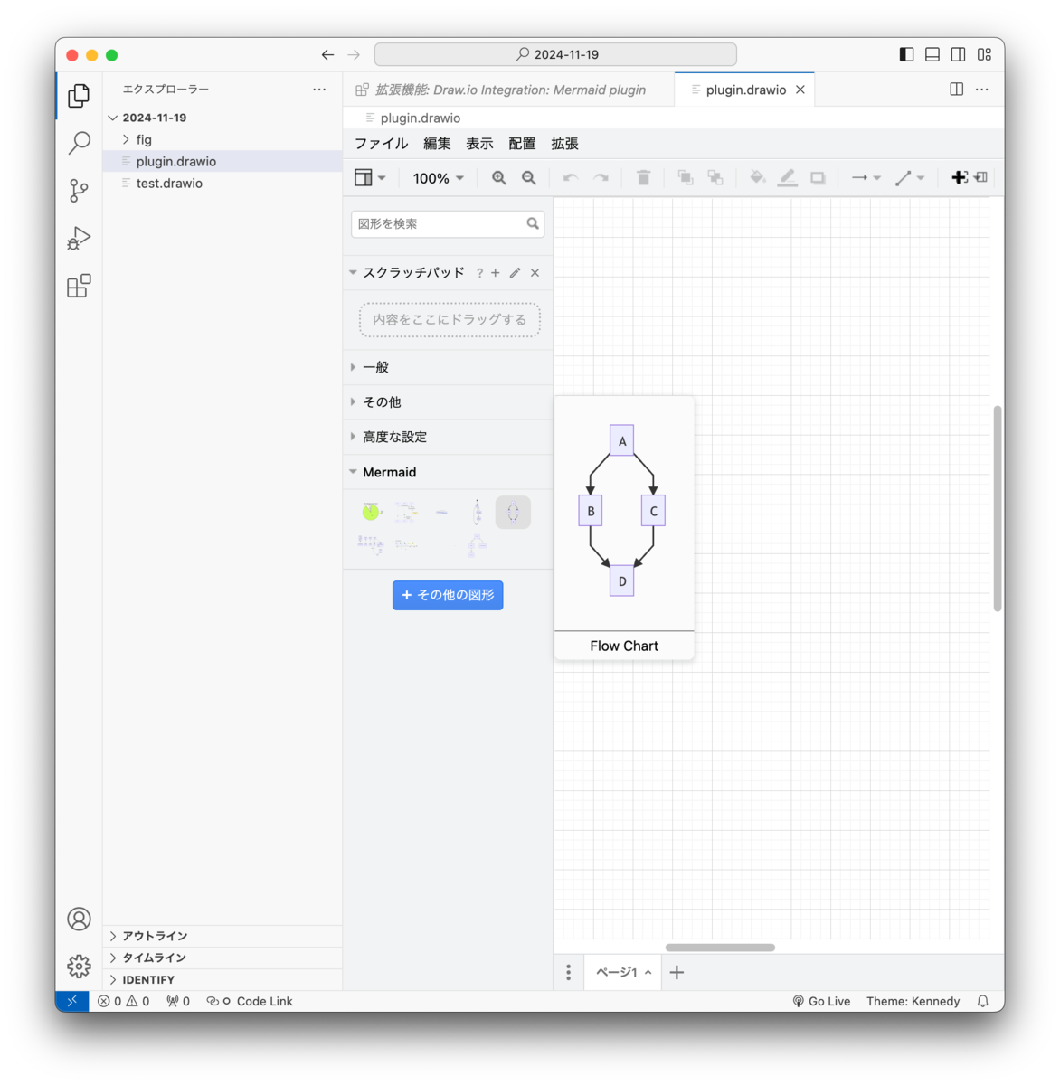 Draw.ioで mermaid.js の図を作成する - はちみつブログ