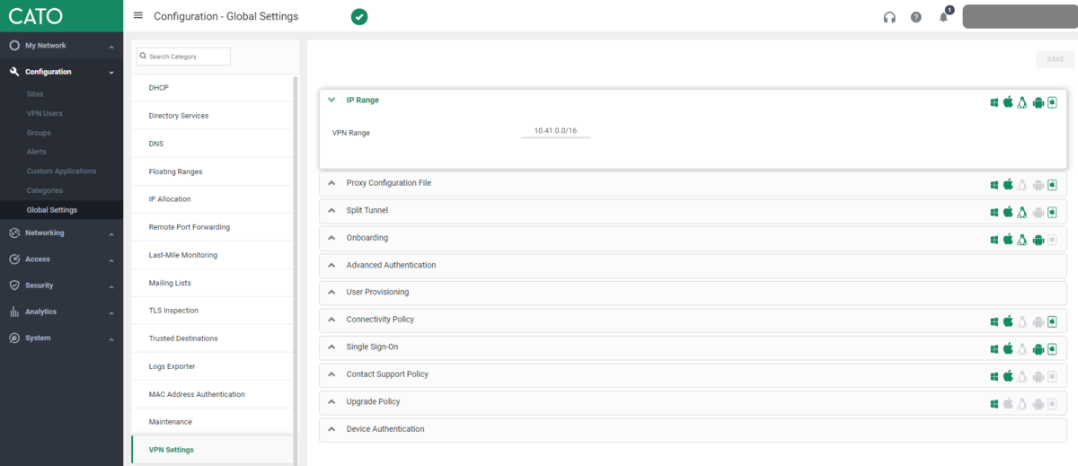 Cato Networksを感で触ってVPNクライアントアクセス！ - sidetech