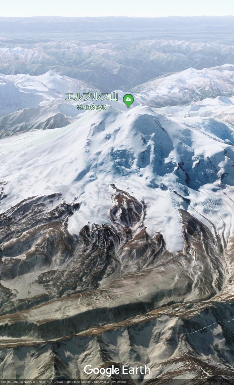 Let's look at Mount Elbrus in Russia by satellite image. - FIND OUT WONDER
