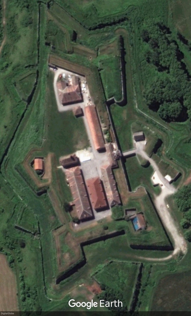 衛星写真でフランスのバロー要塞を眺めてみよう！｜Let's take a look at Fort Barraux, a star ...