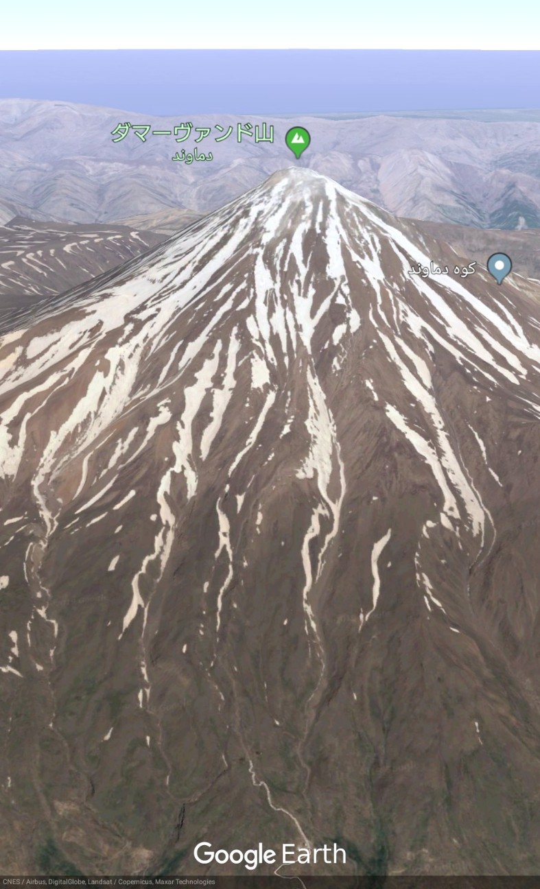 Let's look at Mount Damavand in Iran by satellite image. - FIND OUT WONDER