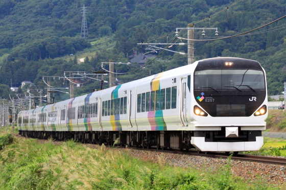 E257系M115編成入場回送 - ガタゴト日誌