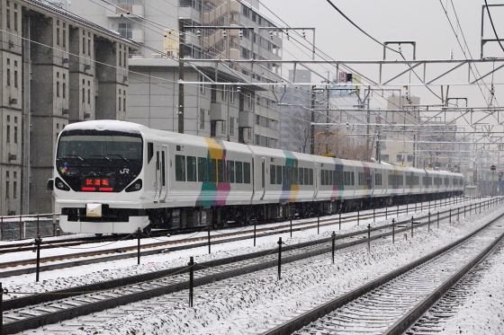 E257系M204編成＋M105編成出場試運転 - ガタゴト日誌