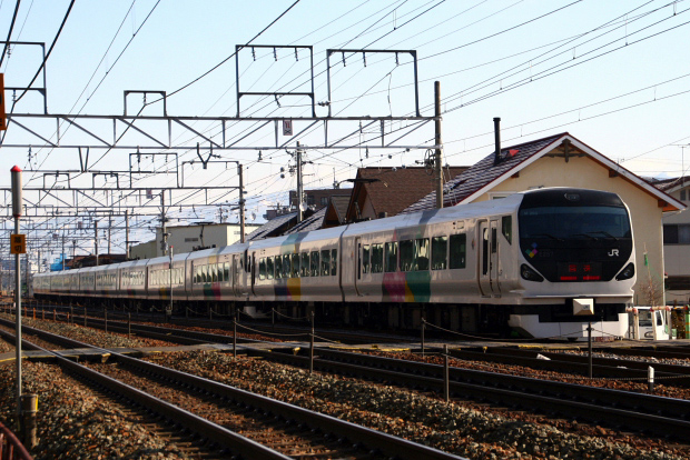 E257系（M102編成＋M203編成）入場 - ガタゴト日誌