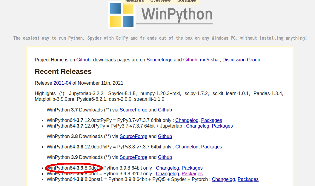 こちらの方が良かった軽量版WinPythonの始め方 - ひゃまだのblog