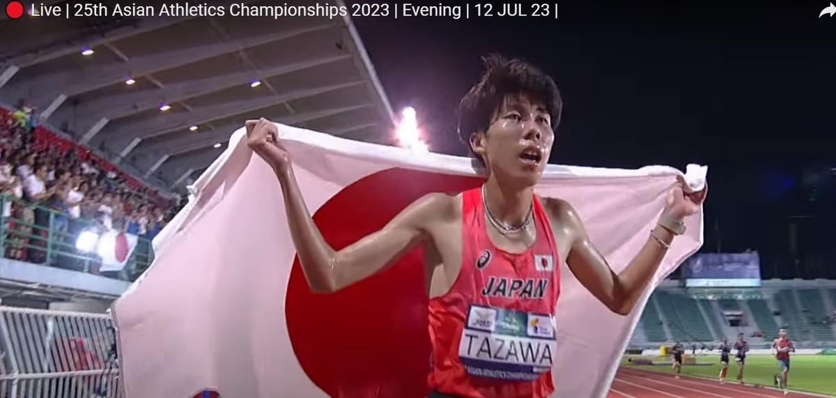 男子10000mで田澤廉、女子1500mで田中希実が金メダル！アジア選手権1日目☆20230713 - 一年後の明日、青森から下関まで走ります！！