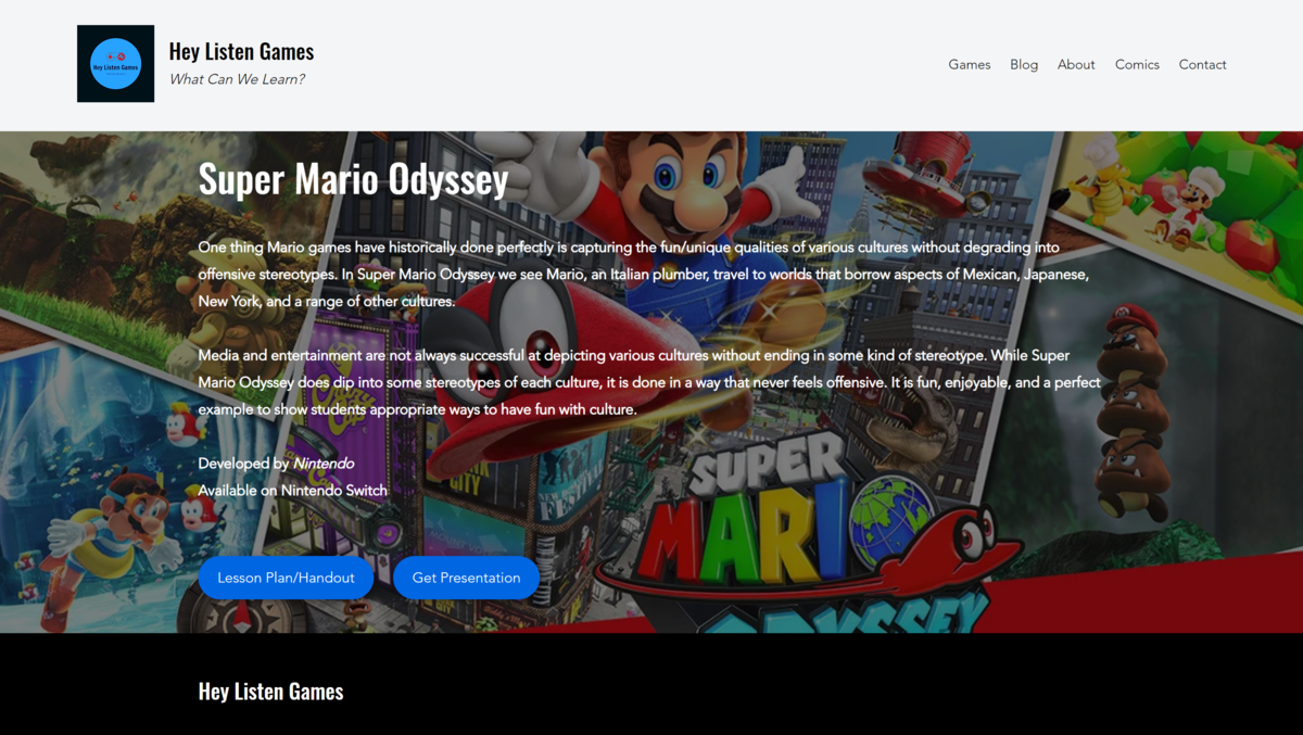 授業で使えるかも？：ビデオゲームを取り入れた授業案とスライドを提供する「Hey Listen Games」 - 教育ICTリサーチ ブログ