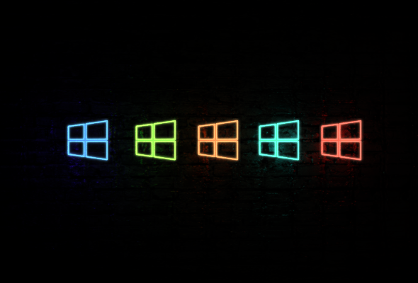 Windows neon icons - Neon icons