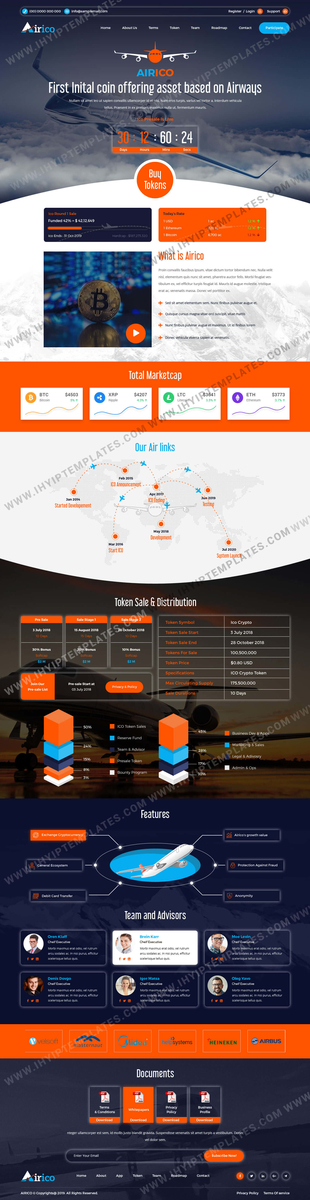 ICO website template with Inherent features - IHYIP TEMPLATES