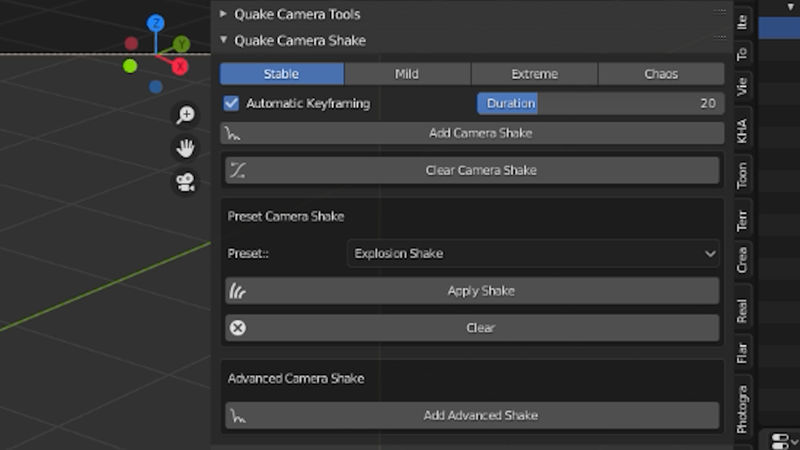 「Quake Motion Camera」カメラに「揺れ」を加えて、臨場感を生み出すアドオン！使い方やレビューなど - ijigen.net