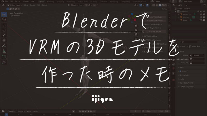 BlenderでVRMの3Dモデルを作った時のメモ（使用アドオン、参考書籍、ツールなど） - ijigen.net