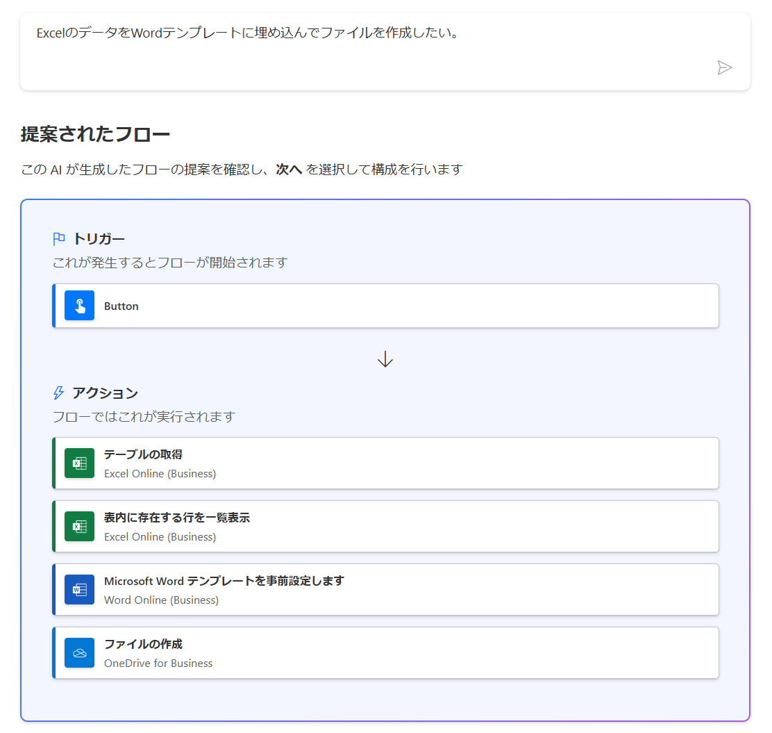 Power AutomateでWordテンプレートを利用してみた - memomoji | nanamoji