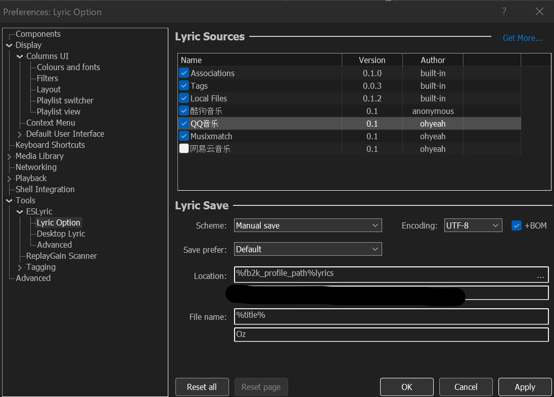【Foobar2000】カラオケタグ・文字同期歌詞も自動取得！歌詞取得・同期コンポーネントESLyricの使い方 - かっぱの雑記