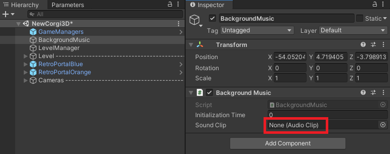 【Unity】【Corgi Engine】サウンドの設定(BGM / SE) - のぼるゲーム開発備忘録